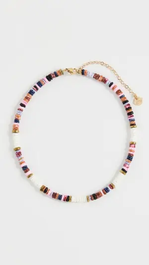 HIJAS DE PUKA Dyed Sea Shell Puka Necklace
