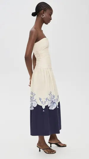Carolina K Malla Strapless Midi Dress
