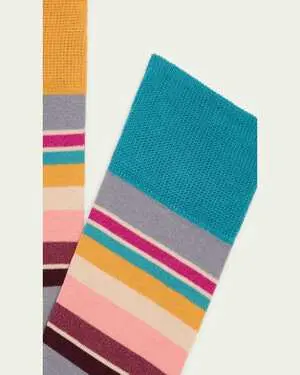 Paul Smith Joao Odd Stripe Crew Socks - Yellow