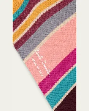 Paul Smith Joao Odd Stripe Crew Socks - Yellow