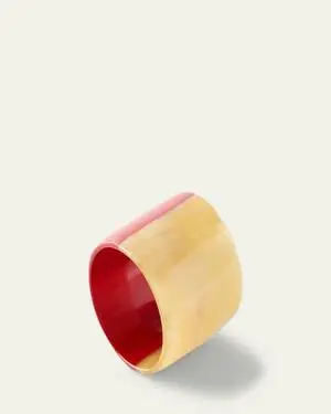 VON GERN HOME Horn & Lacquer Napkin Ring - Red