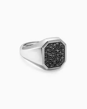 David Yurman Streamline® Signet Ring In Sterling Silver With Onyx - Black Diamond