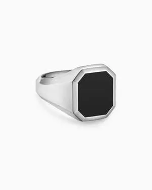 David Yurman Streamline® Signet Ring In Sterling Silver With Onyx - Black Onyx