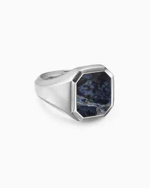 David Yurman Streamline® Signet Ring In Sterling Silver With Onyx - Pietersite