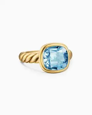 David Yurman Dy Mercer® 18k Yellow Gold Ring With - Sky Blue Topaz