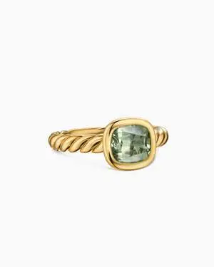David Yurman Dy Mercer® 18k Yellow Gold Ring With Gemstone - New Prasiolite