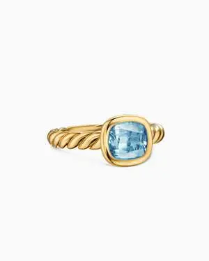 David Yurman Dy Mercer® 18k Yellow Gold Ring With Gemstone - Sky Blue Topaz