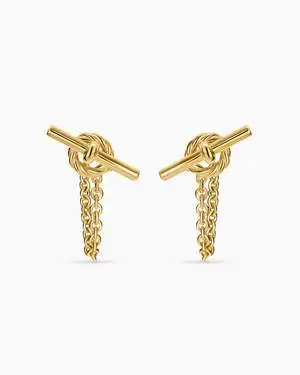 David Yurman Dy Mercer® Petite Toggle Chain Stud Earrings - All 18k Yellow Gold