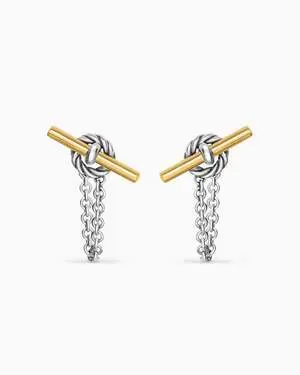 David Yurman Dy Mercer® Petite Toggle Chain Stud Earrings - Sterling Silver/18k Yellow Gold