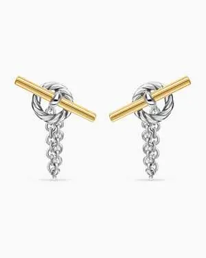 David Yurman Dy Mercer® Bold Toggle Chain Stud Earrings - Sterling Silver/18k Yellow Gold