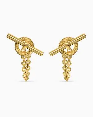 David Yurman Dy Mercer® Bold Toggle Chain Stud Earrings - All 18k Yellow Gold