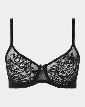Chantelle Marisfull Floral Lace Underwire Bra Black-011