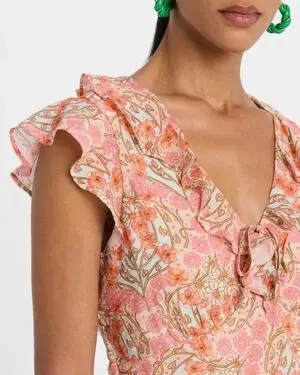Paige Farrow Ruffle V-neck Top
