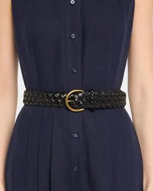 Polo Ralph Lauren Braided Leather Belt - Black