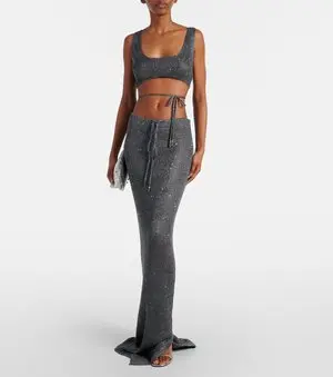 BANANHOT Alma Sequined Top - Grey