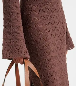BANANHOT Rey Crochet Maxi Dress - Brown