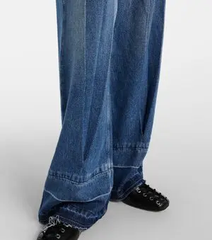 GANNI Pleated Wide-leg Jeans