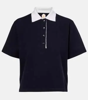 JARDIN DES ORANGERS Jardin Des Orangers Cropped Cashmere Polo Shirt
