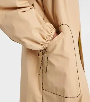 Dries Van Noten Gathered Cotton Poplin Coat