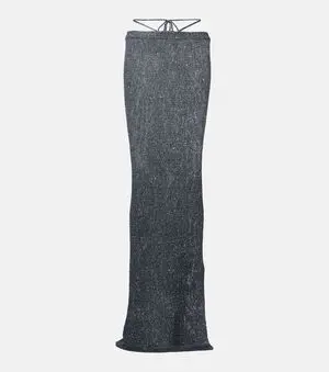 BANANHOT Bananhot Alma Sequined Maxi Skirt Grey