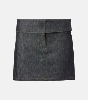COURREGES Courrèges Belted Denim Miniskirt - Grey