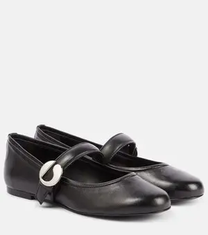 Coperni Leather Ballet Flats - Black
