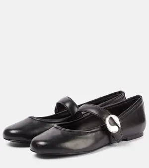 Coperni Leather Ballet Flats - Black