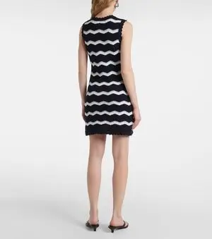 Veronica Beard Templeton Chevron Cotton-blend Minidress