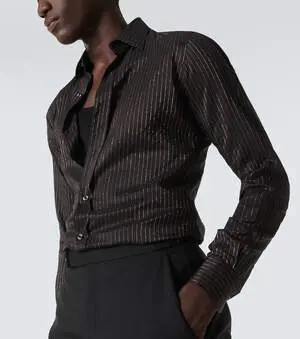 TOM FORD Pinstripe Silk Shirt