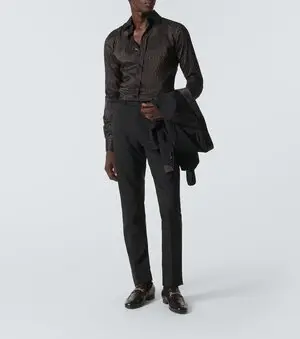 TOM FORD Pinstripe Silk Shirt