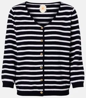 Jardin Des Orangers Striped Cashmere Cardigan - Blue