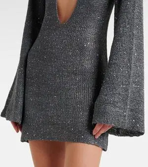 BANANHOT Rey Sequined Minidress - Grey