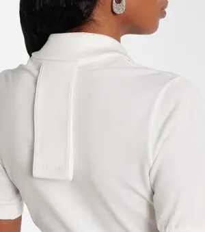 COURREGES Courrèges Cotton Piqué Polo Dress - White