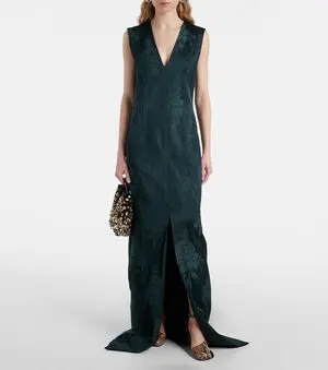 Dries Van Noten Floral Jacquard Gown