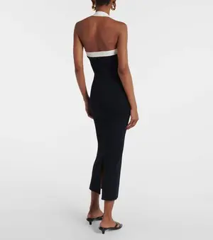 Veronica Beard Christa Halterneck Midi Dress