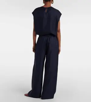 Asceno Isola Silk Wide-leg Pants