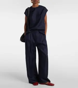 Asceno Isola Silk Wide-leg Pants