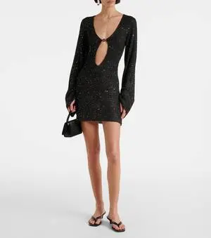 BANANHOT Rey Crochet Minidress - Black