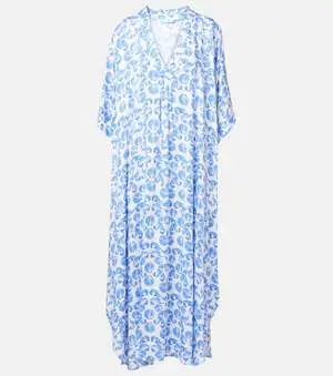 Melissa Odabash Vanessa Printed Kaftan - Blue