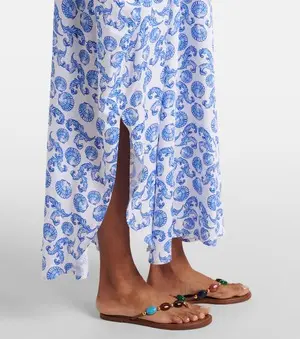 Melissa Odabash Vanessa Printed Kaftan - Blue