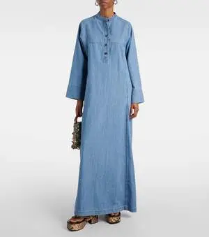 Dries Van Noten Denim Maxi Dress