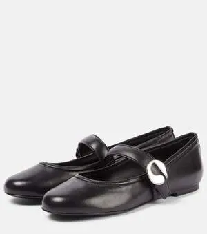 Coperni Leather Ballet Flats - Black