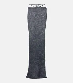 BANANHOT Alma Sequined Maxi Skirt - Grey