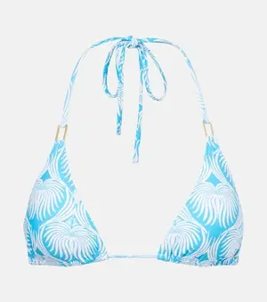 Melissa Odabash Cancun Printed Bikini Top - Blue