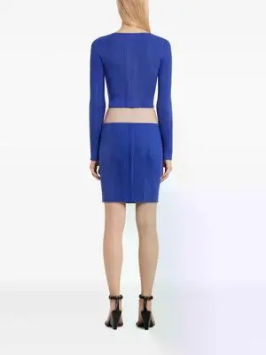 COURREGES Ribbed Mini Skirt - Blue