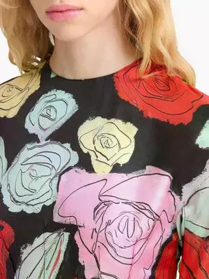 Marni Floral-print Long-sleeve Dress