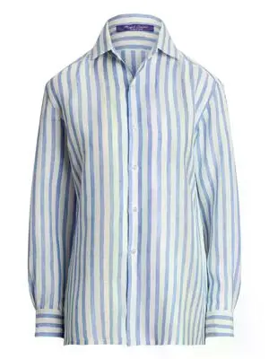 Ralph Lauren Striped Linen Shirt - Blue