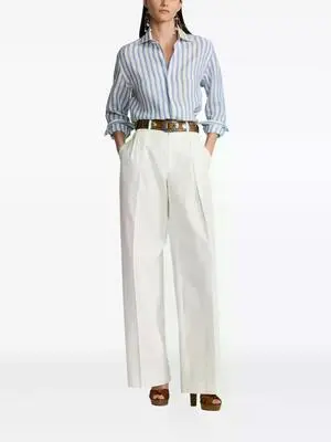 Ralph Lauren Striped Linen Shirt - Blue
