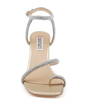 Badgley Mischka Dalilah Sandals - Gold Leather