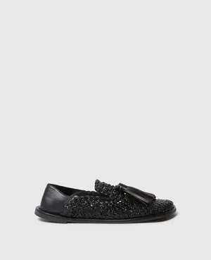 Stella McCartney Ryder Woven Tassel Loafers